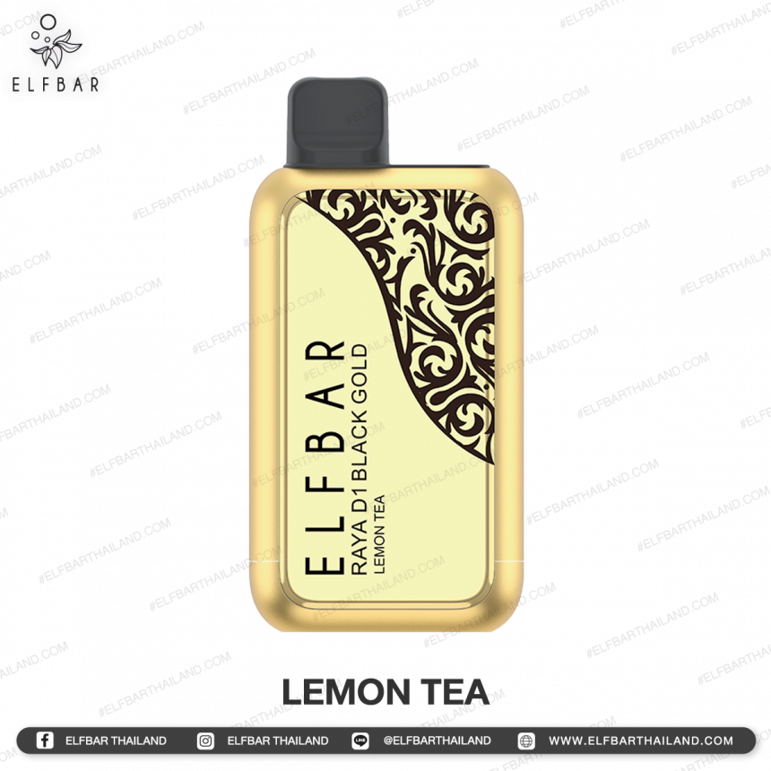 RAYA D1 Black gold 10000 puff - LEMON TEA - Make it elf, enjoy yourself ...