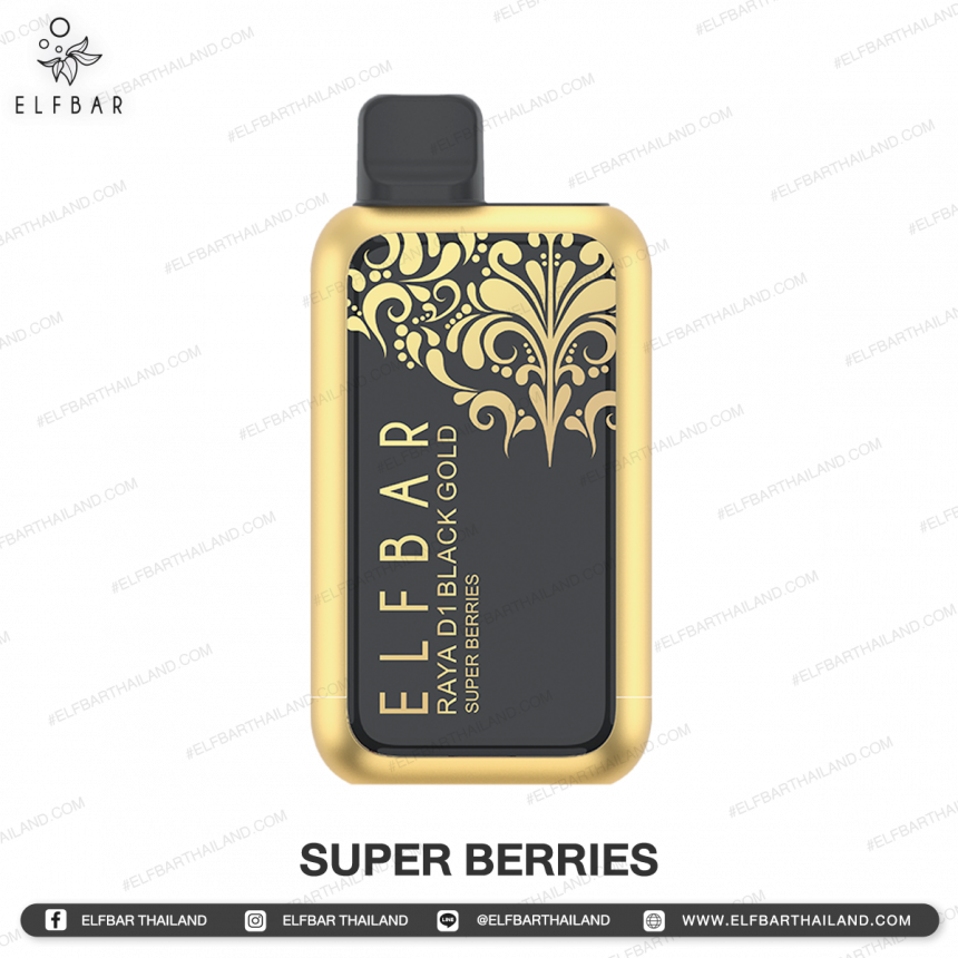RAYA D1 Black gold 10000 puff - SUPER BERRIES - Make it elf, enjoy ...