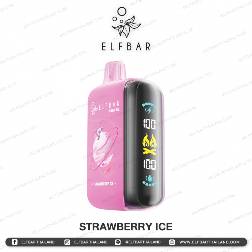 ELFBAR RAYA D3 STRAWBERRY ICE - Make it elf, enjoy yourself - Elfbar ...